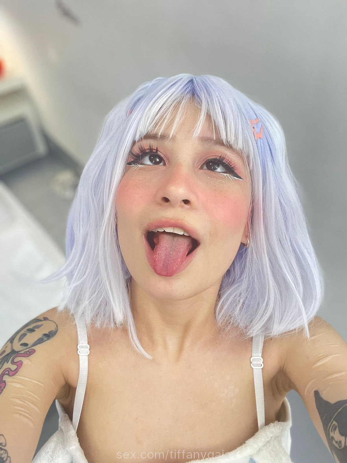 Tiffanygaia Otaku Pretty Fuck Ahegao Cute Kittygirl Tongue Cosplay Anime