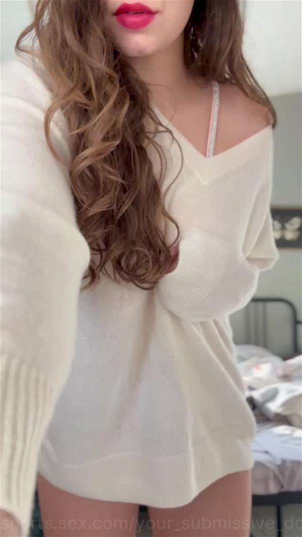 Valorie Hiding The Goods ππ Boobs Lingeie Titties Nipples Ass Smile Cute Sweater