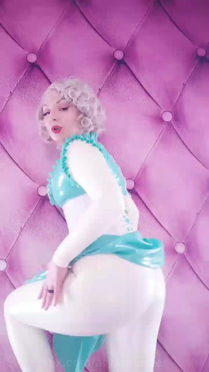 Aryagrander Big Ass Milf In Latex Rubber Catsuit And Dress Arya